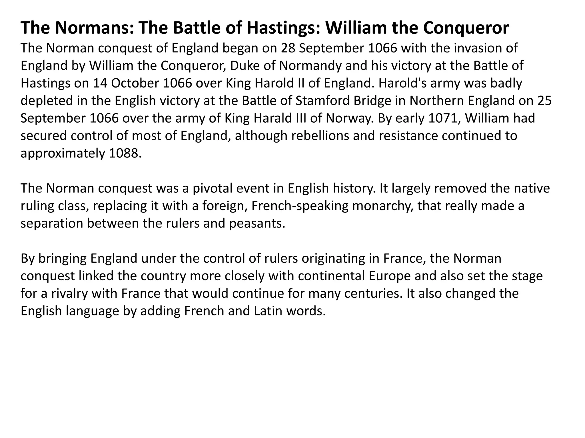 Battle of Hastings ppt | PPTX