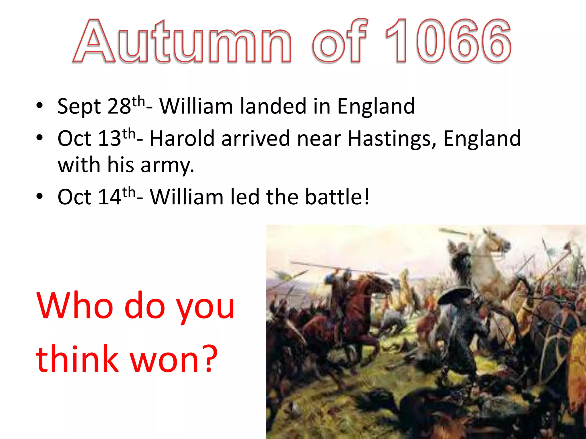Battle of Hastings ppt | PPTX