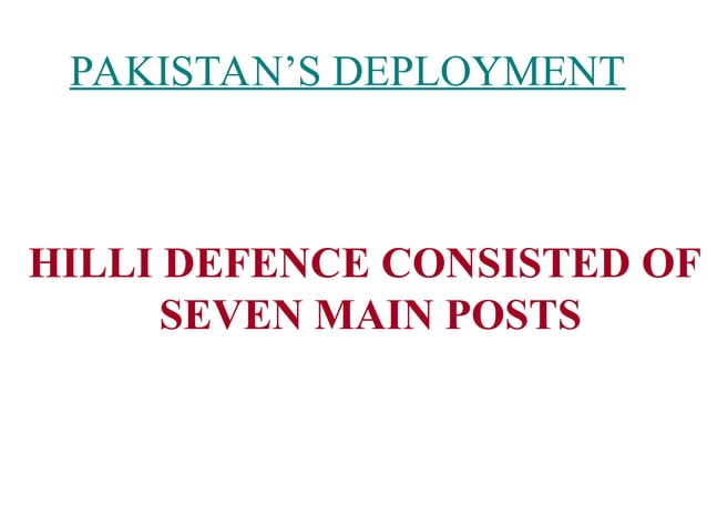 BATTLE OF HILLI which took place in the 1971 | PPT