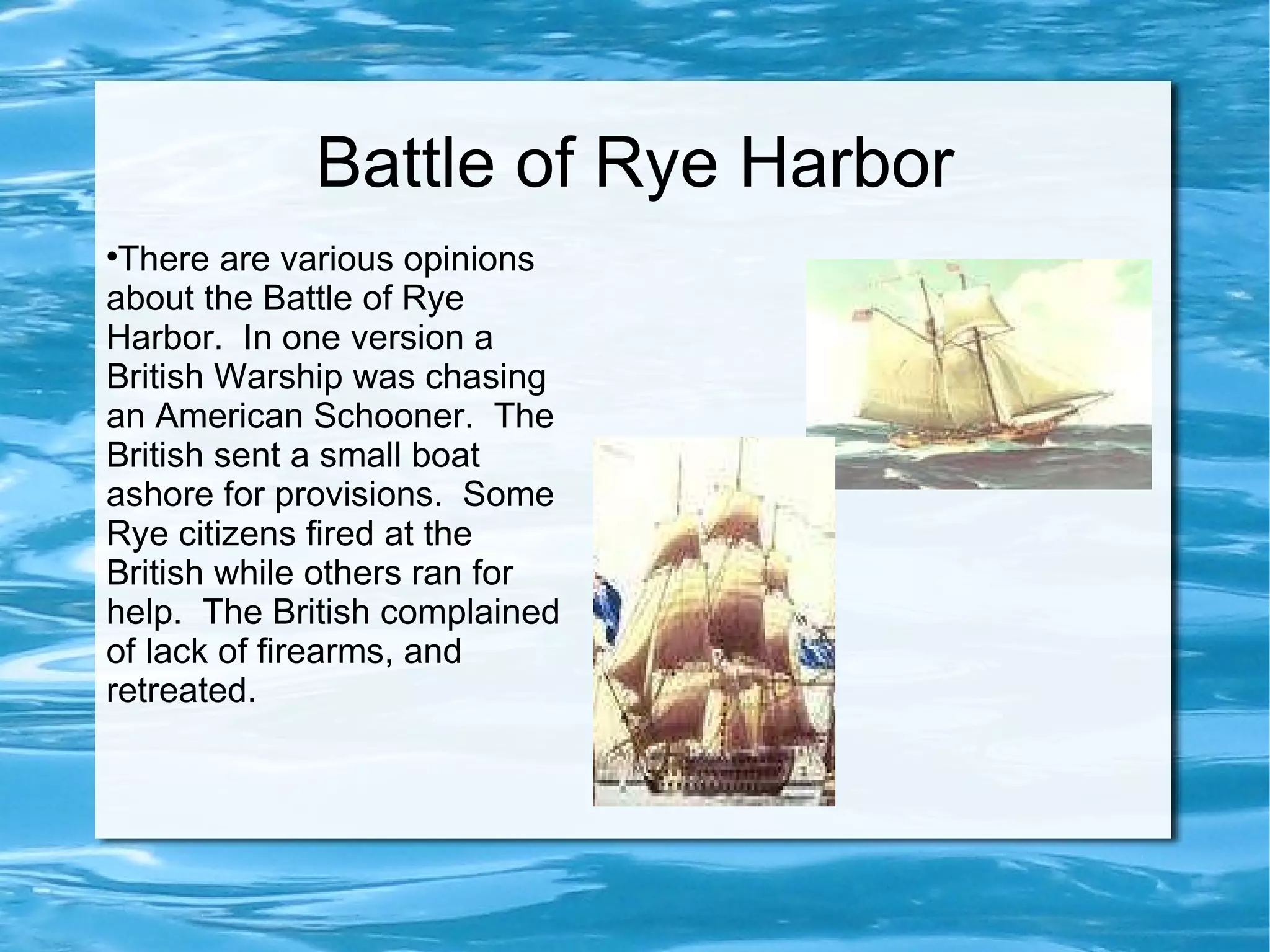 Battle Of Rye Harbor Ppt Lras | PPT