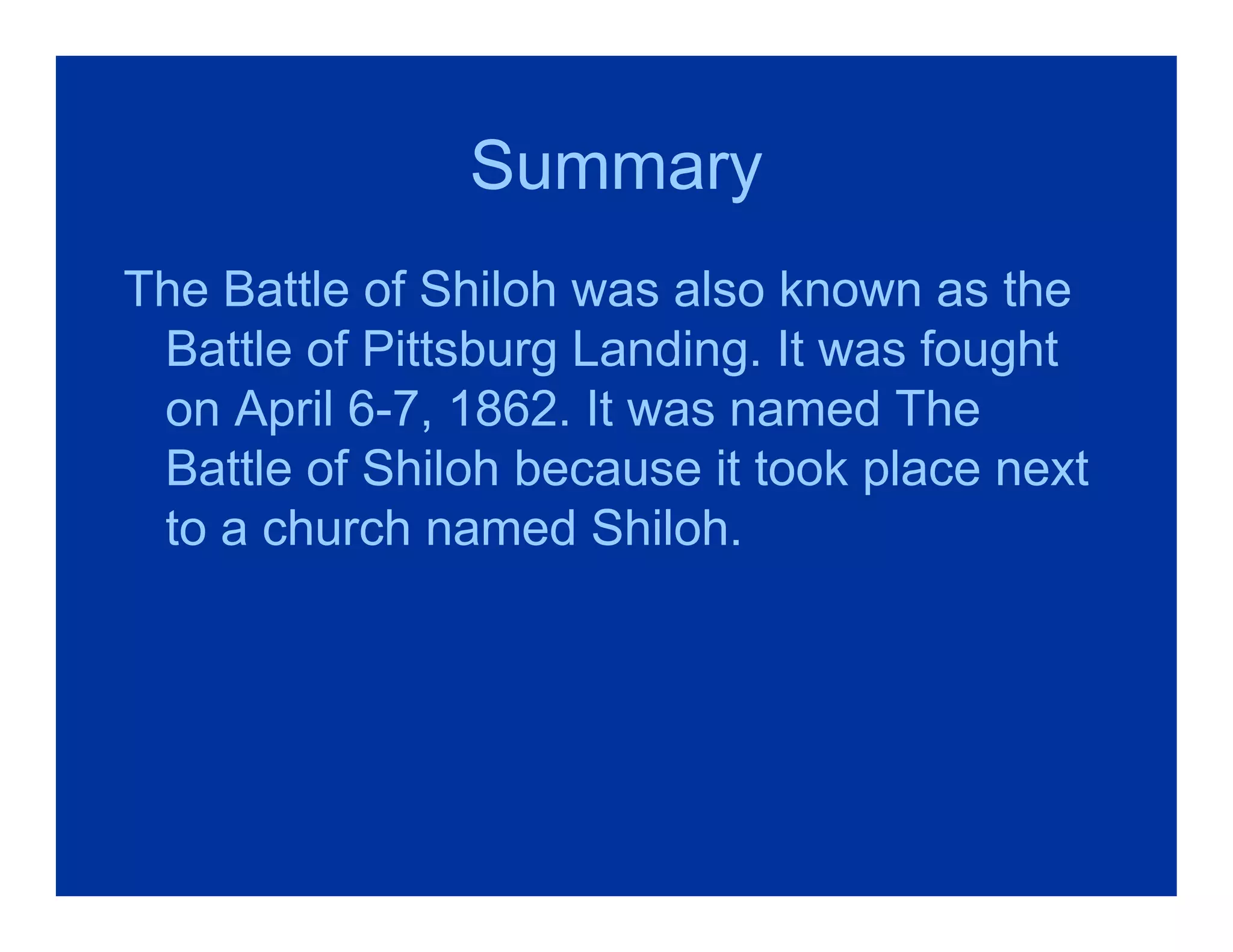 Battle of shiloh | PDF