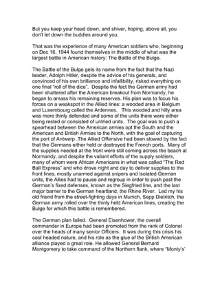 Battle of the bulge | PDF