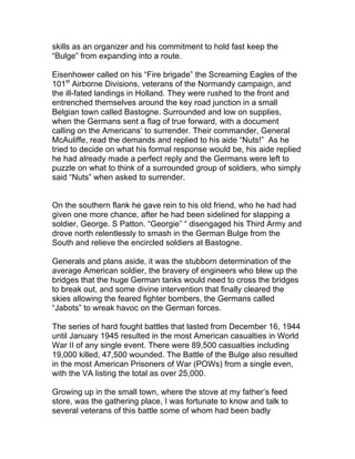 Battle of the bulge | PDF