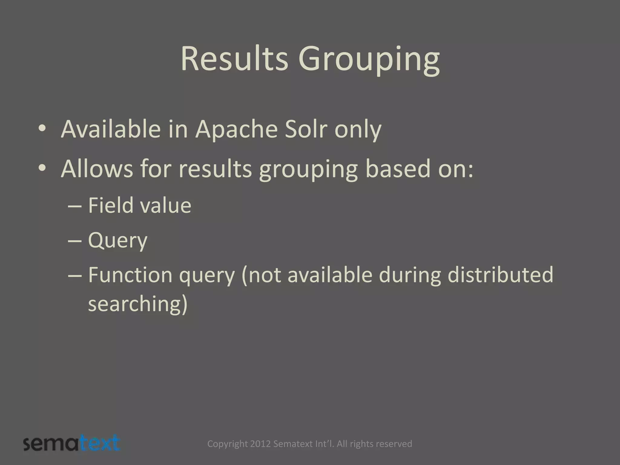 Battle of the Giants - Apache Solr vs. Elasticsearch (ApacheCon) | PPT