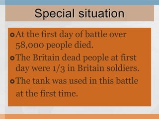 Battle Of The Somme Ww1 | PPTX