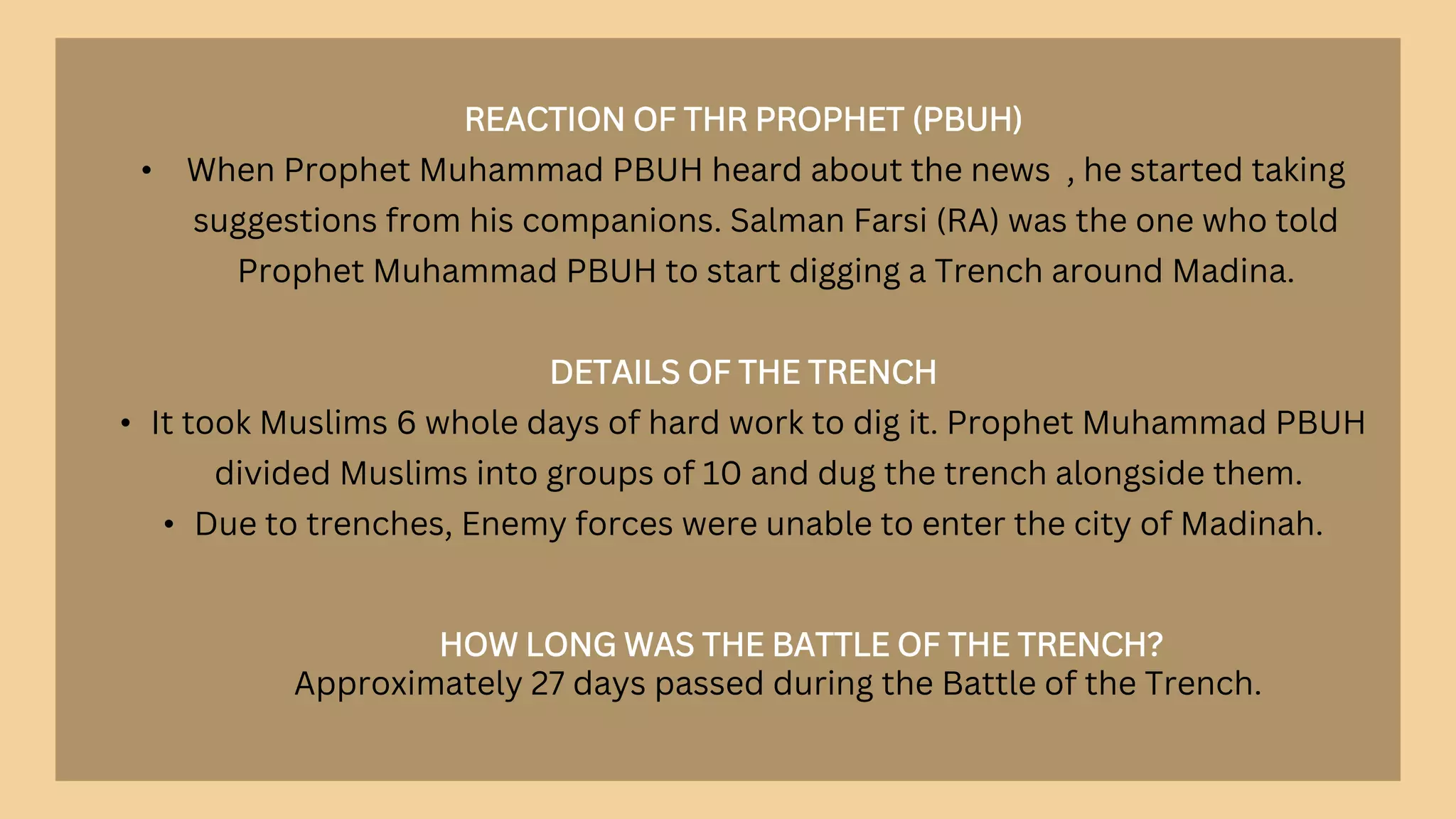 BATTLE OF THE TRENCH. | PPTX