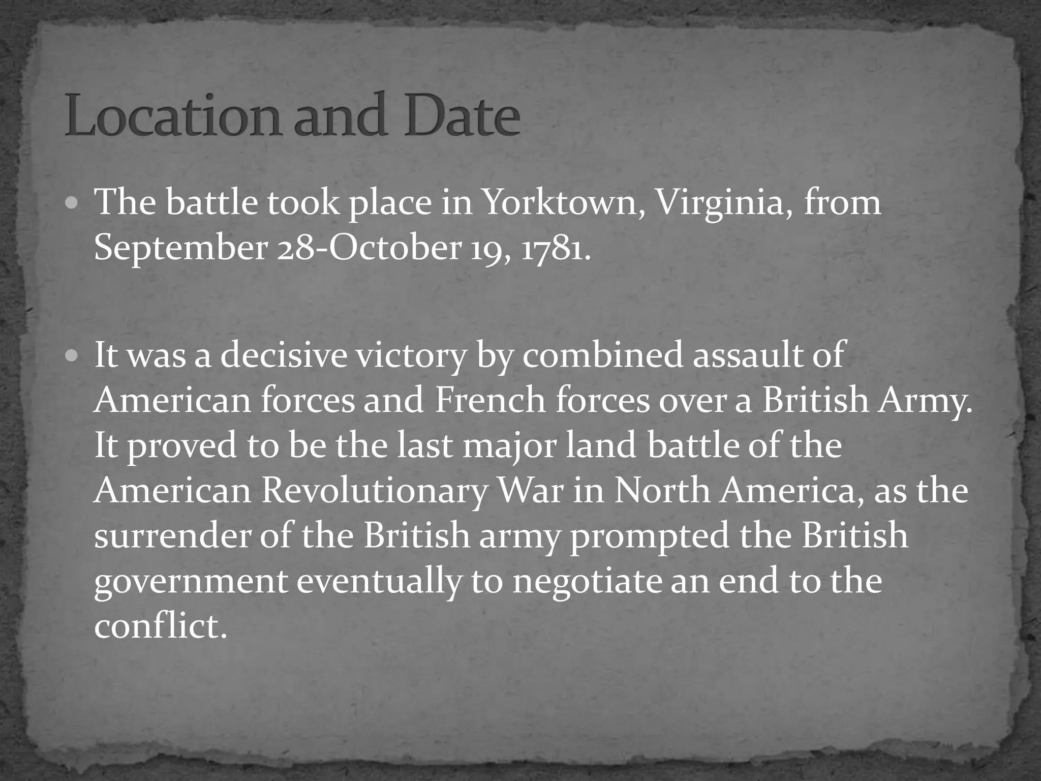 Battle of yorktown | PPTX