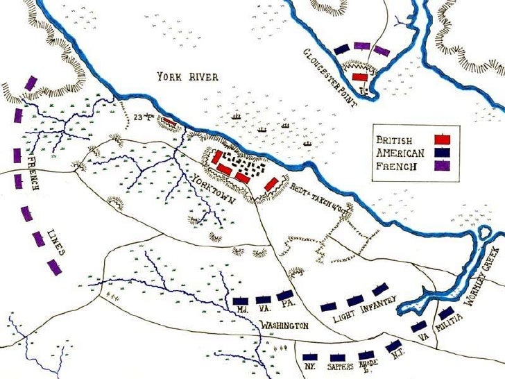 A map of Yorktown