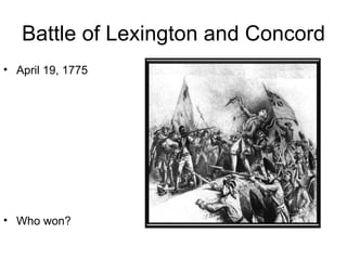 Battles Of The American Revolution (Shakera) | PPT