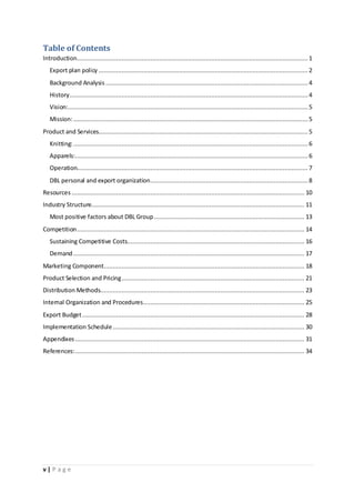 DBL Group Export Plan & Services | DOCX