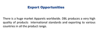 DBL Group Export Plan & Services | PPT