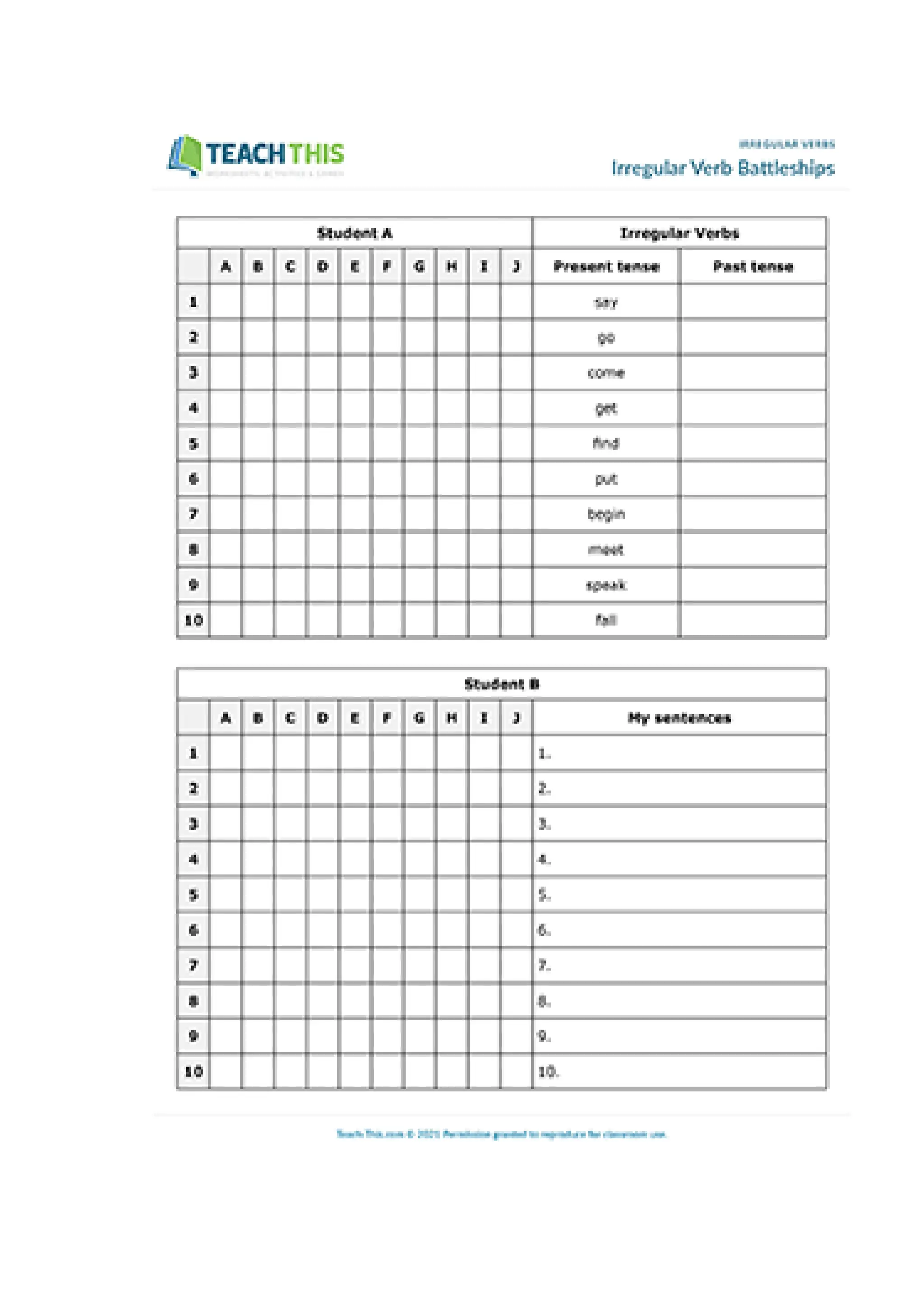 battle ship verbs past.docx verbs grammar | PDF