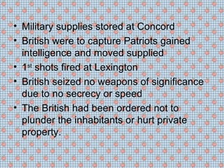 Battles Of Lexington And Concord | PPT