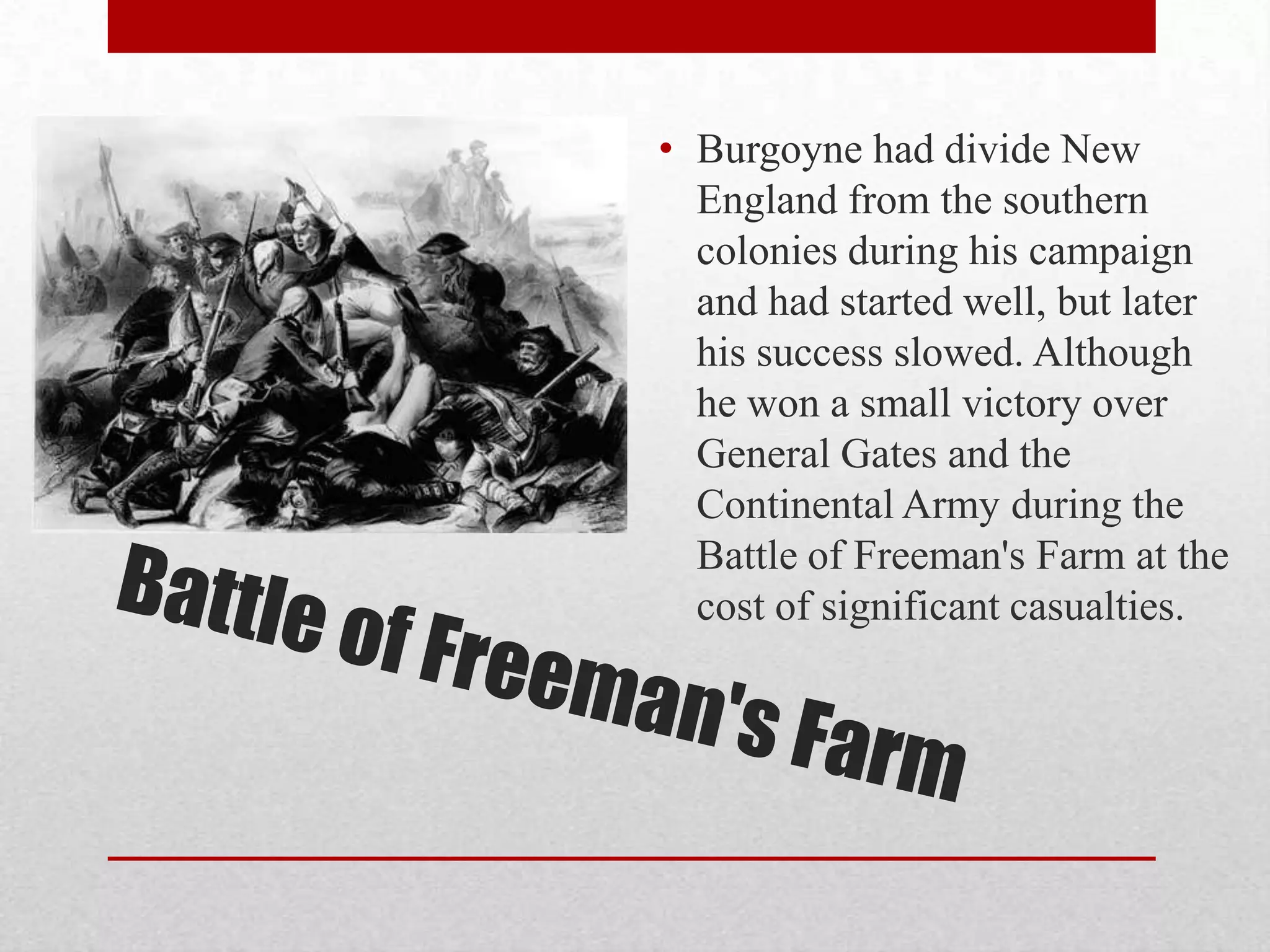 Battles of saratoga | PPT