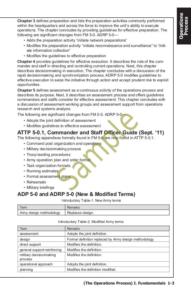 Running Estimates Army Pe