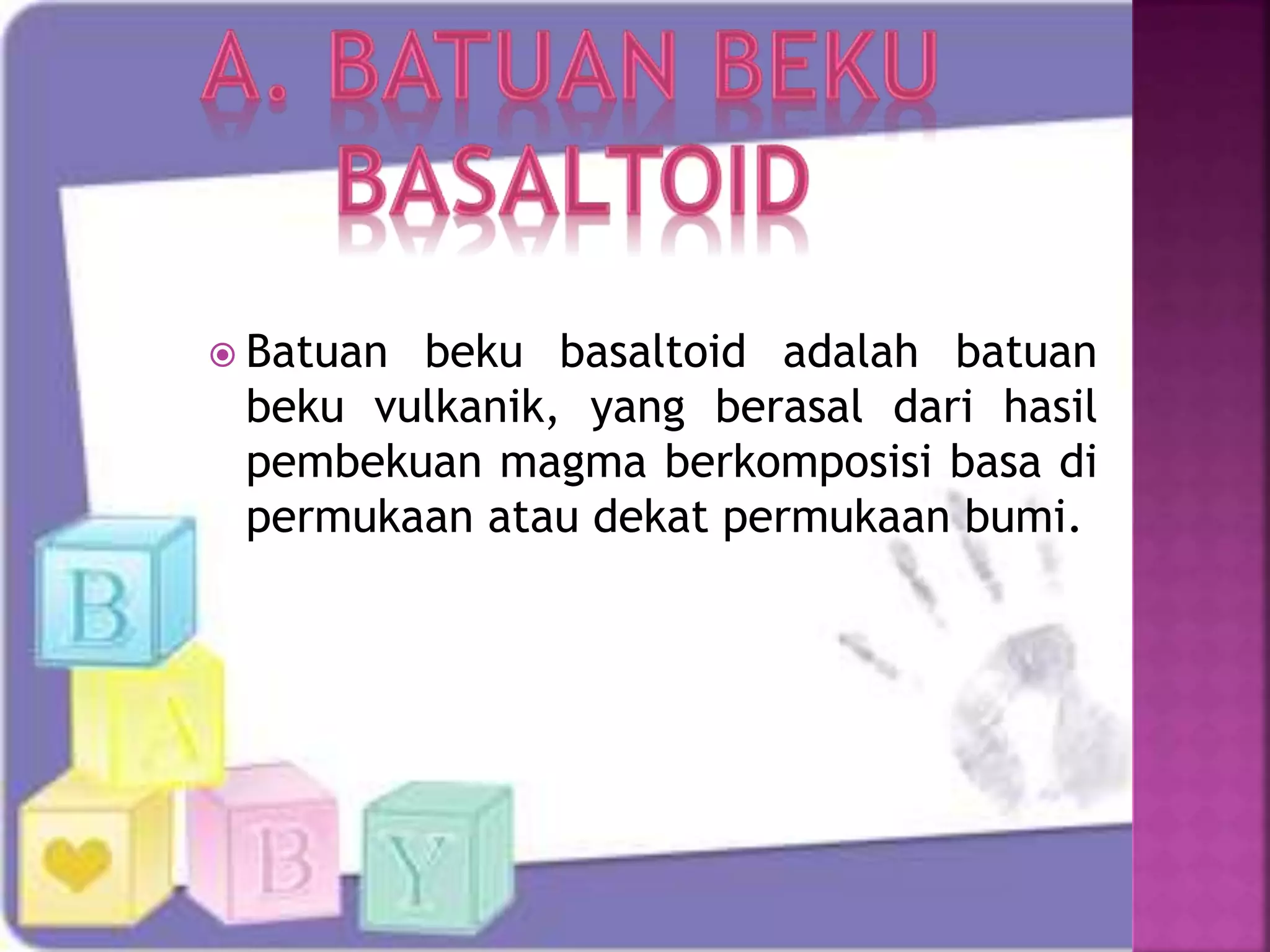 Batuan beku basalt dan gabro | PPTX