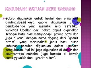 Batuan beku basalt dan gabro | PPTX