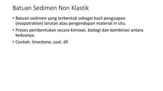 Batuan Sedimen, gamping, dll. Sedinen it | PDF