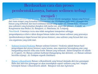 Batuan sedimen | PPTX