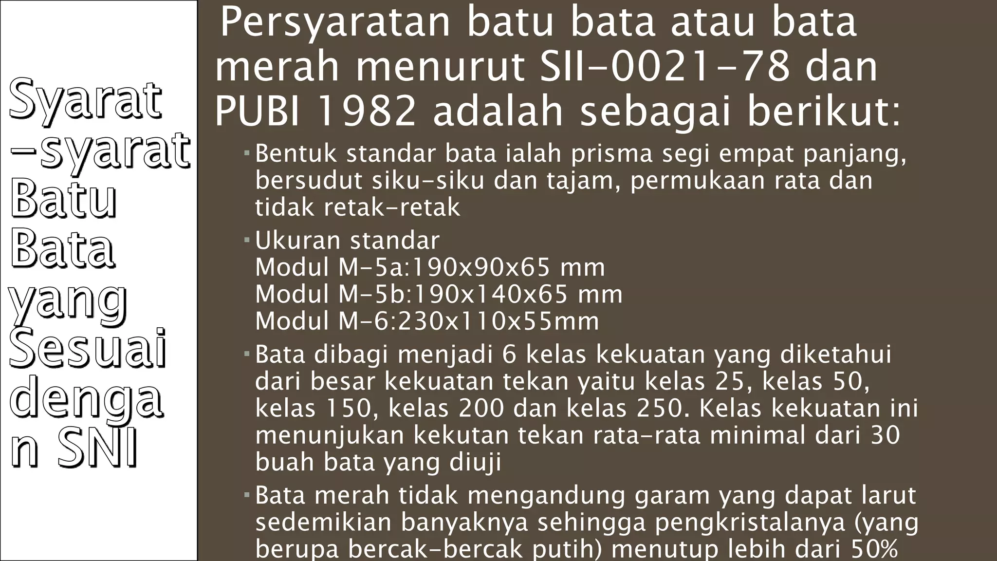 Batu bata dan batako | PPTX