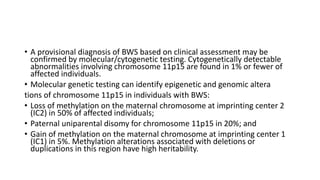 Beckwith-Wiedemann Syndrome chemistry, | PPTX