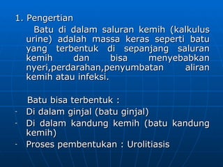 Batu saluran kemih (bsk) | PPT