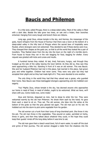Baucis and philemon | PDF | Christianity | Religion & Spirituality
