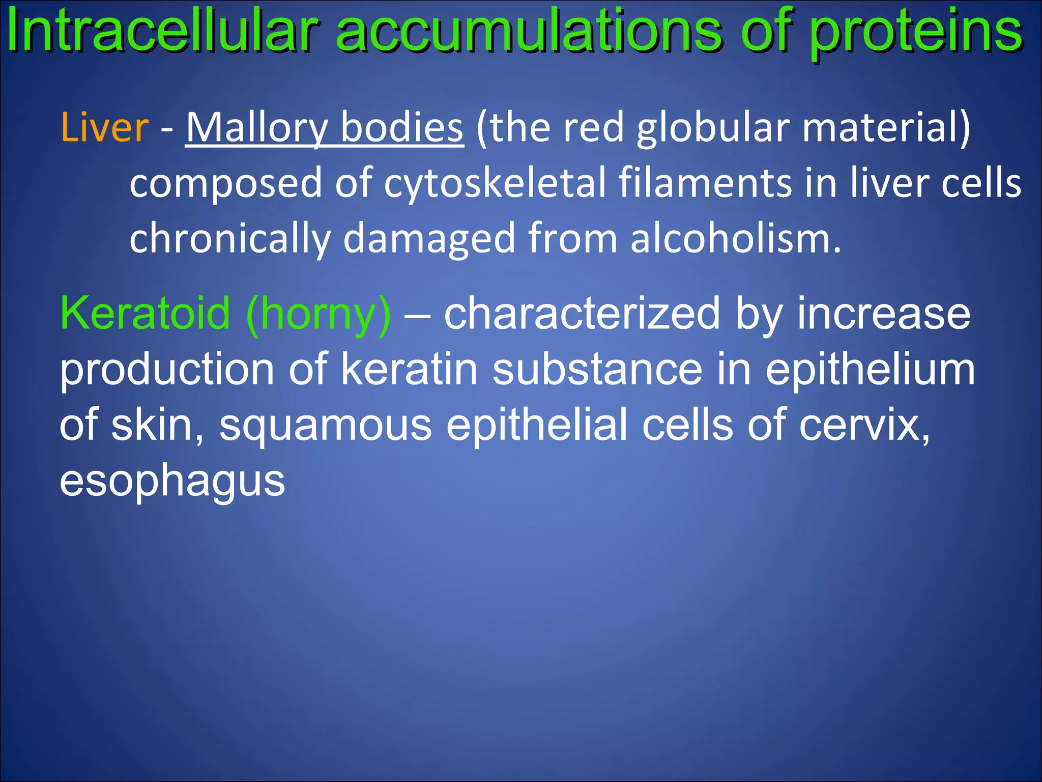 Cell injury. intracellular extracellular accumulation | PPT