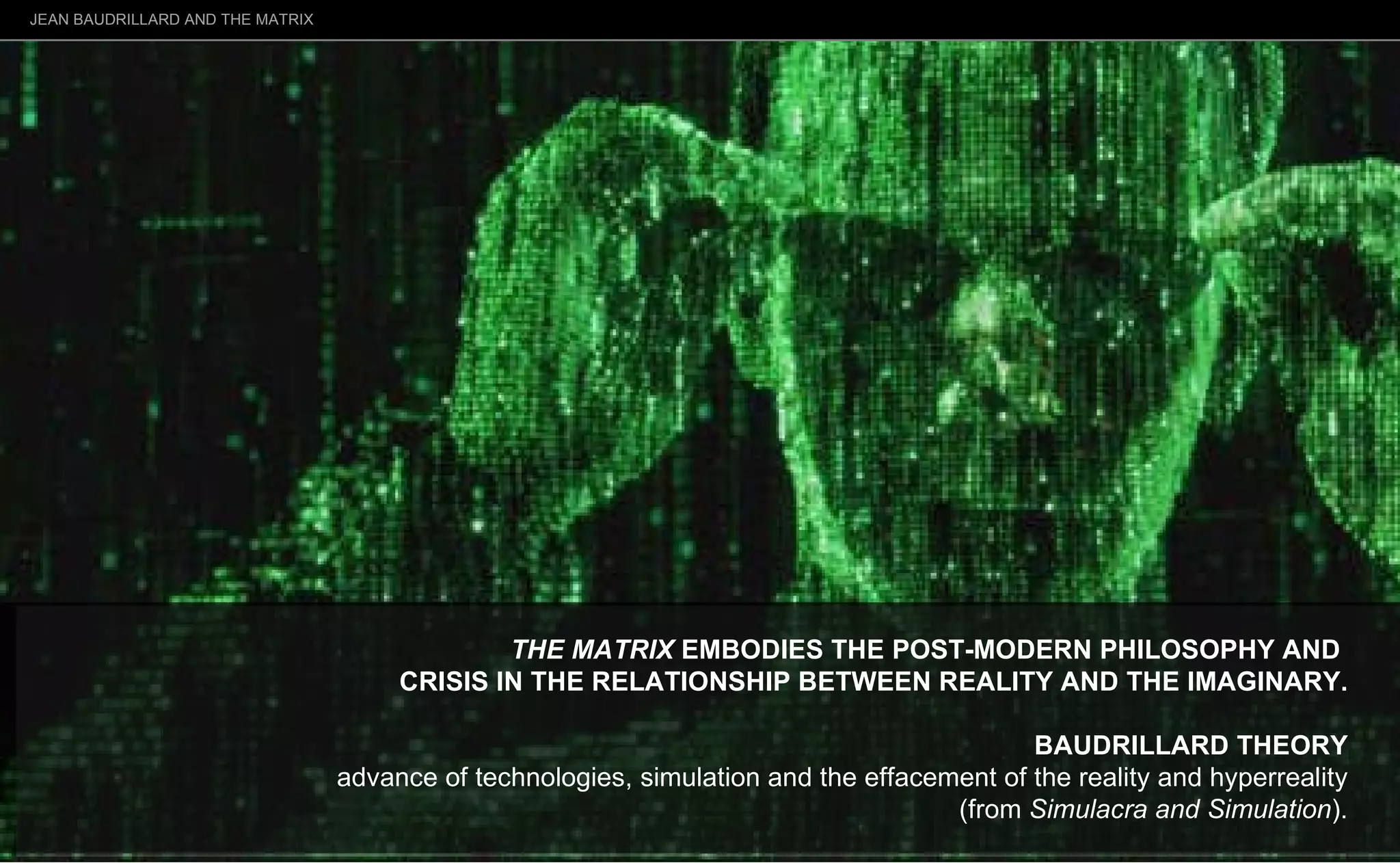 Baudillard and The Matrix | PPT