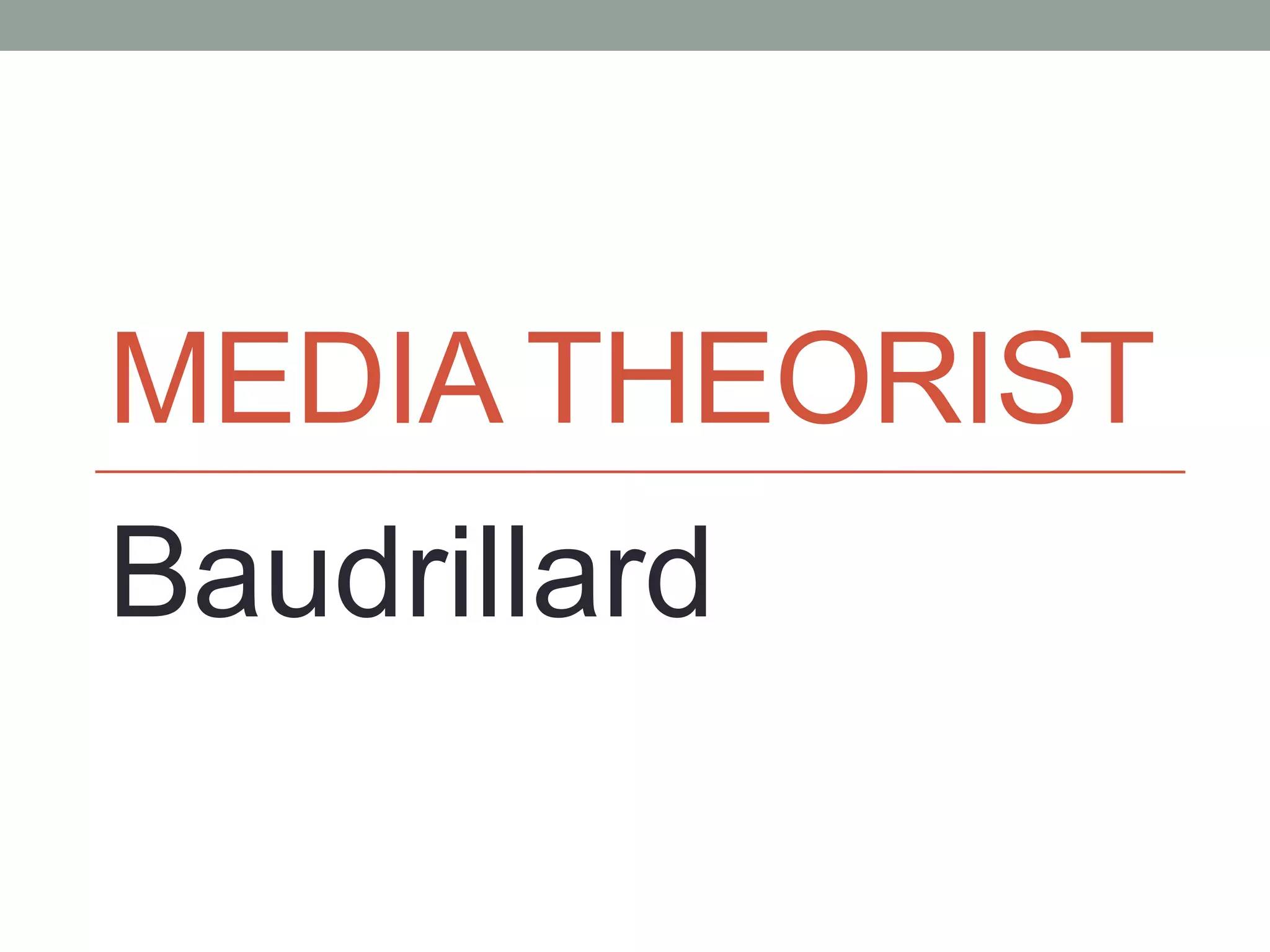 Baudrillard | PPTX
