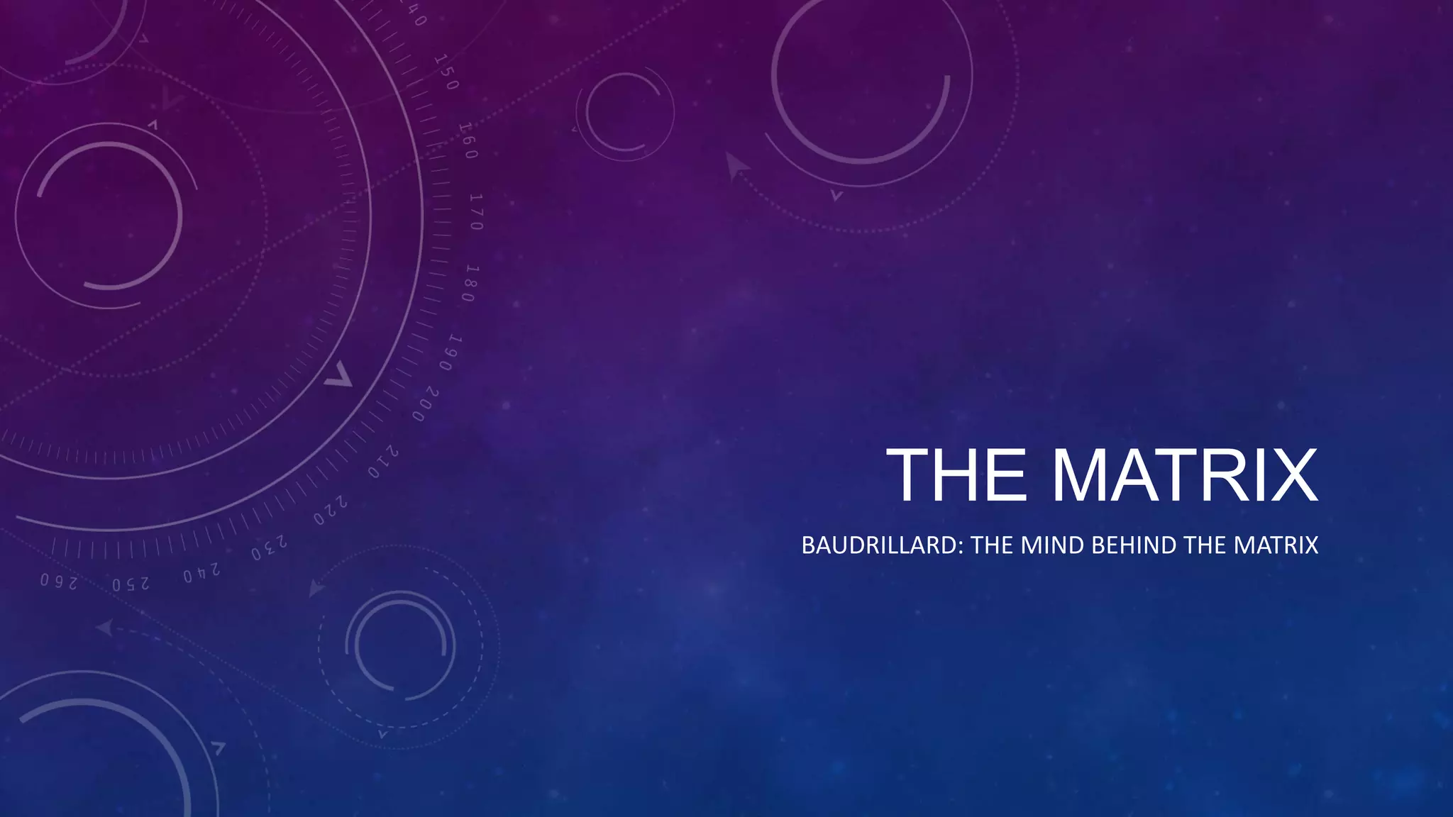 Baudrillard and the matrix | PPTX
