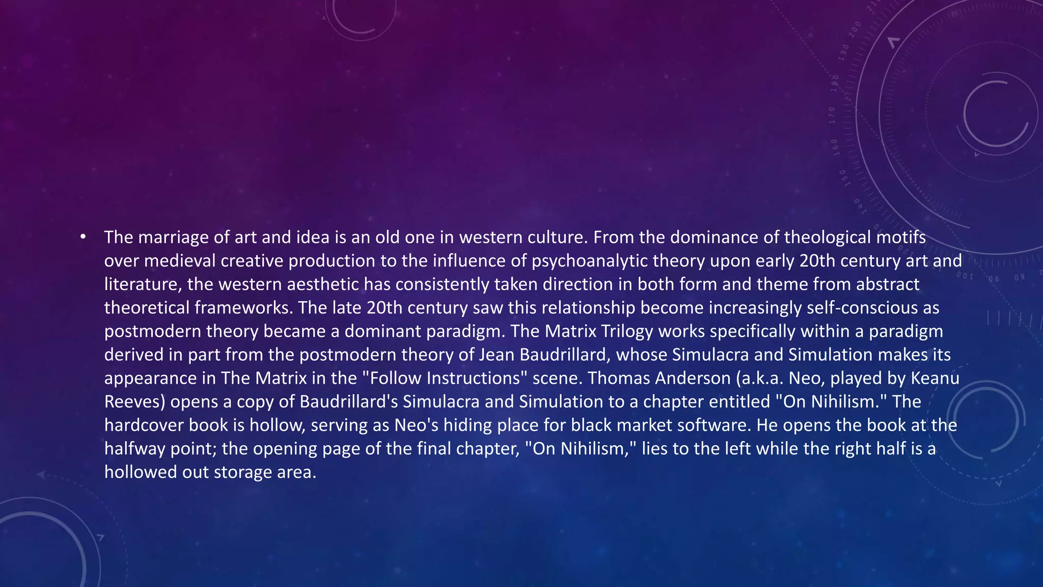 Baudrillard and the matrix | PPTX