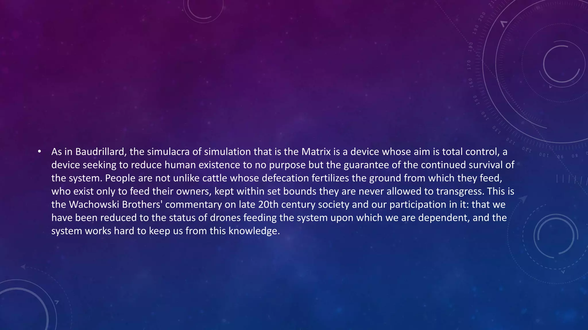 Baudrillard and the matrix | PPTX