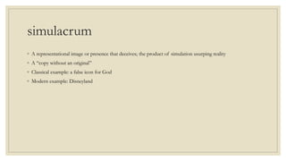 Baudrillard – media theory | PPT