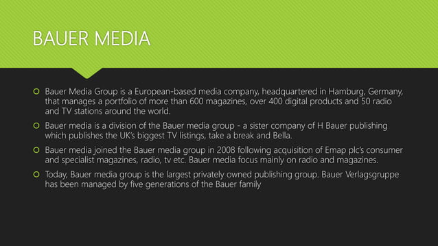 Bauer media - research | PPTX