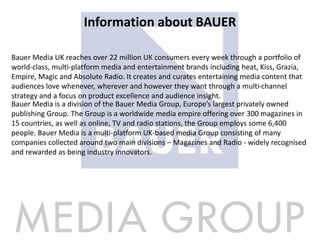 Bauer media group | PPTX | Media Industry | Industries