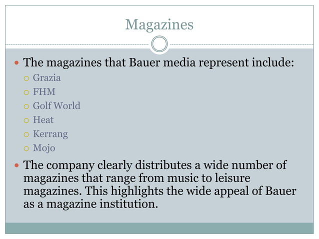 Bauer media group2 | PPTX