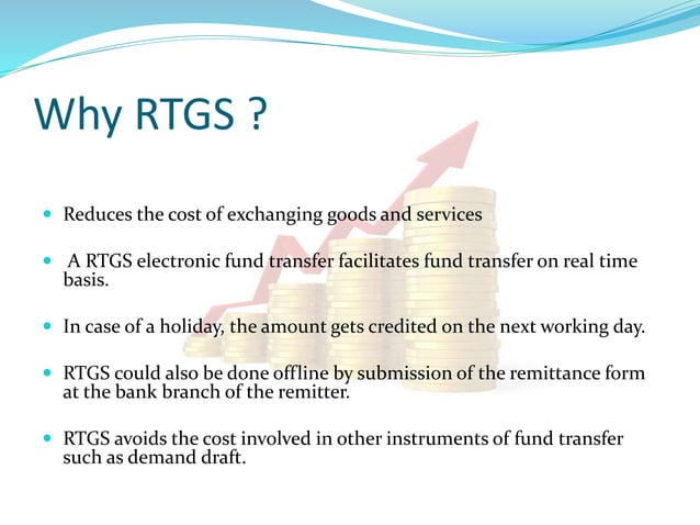 RTGS REAL TIME GROSS SETTLEMENT | PPTX | Stocks and Bonds | Personal ...