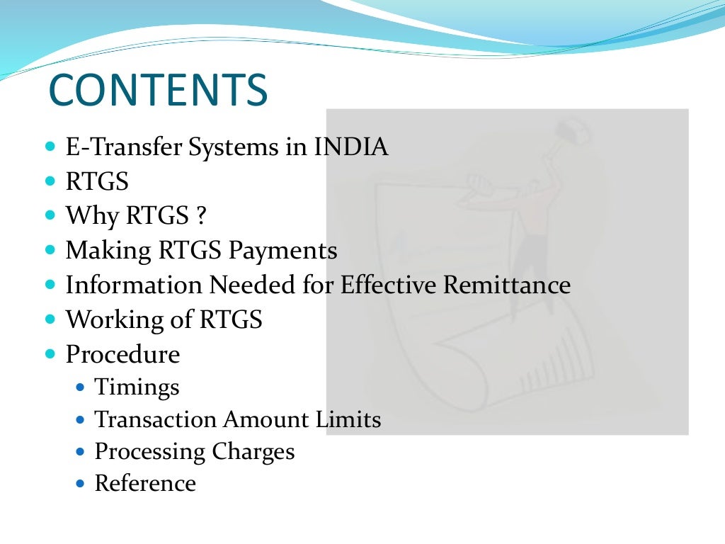 RTGS REAL TIME GROSS SETTLEMENT