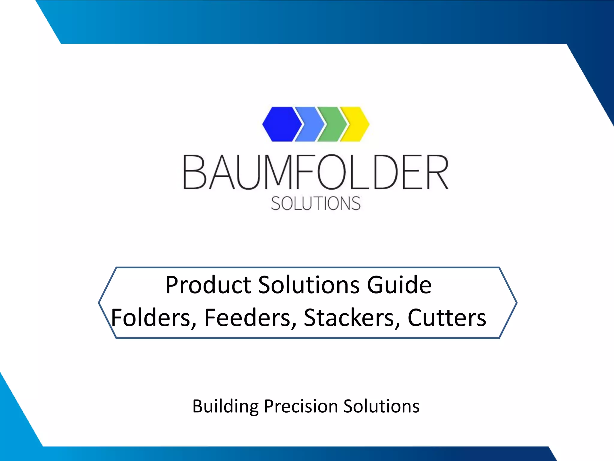 Baumfolder product solutions Guide | PDF