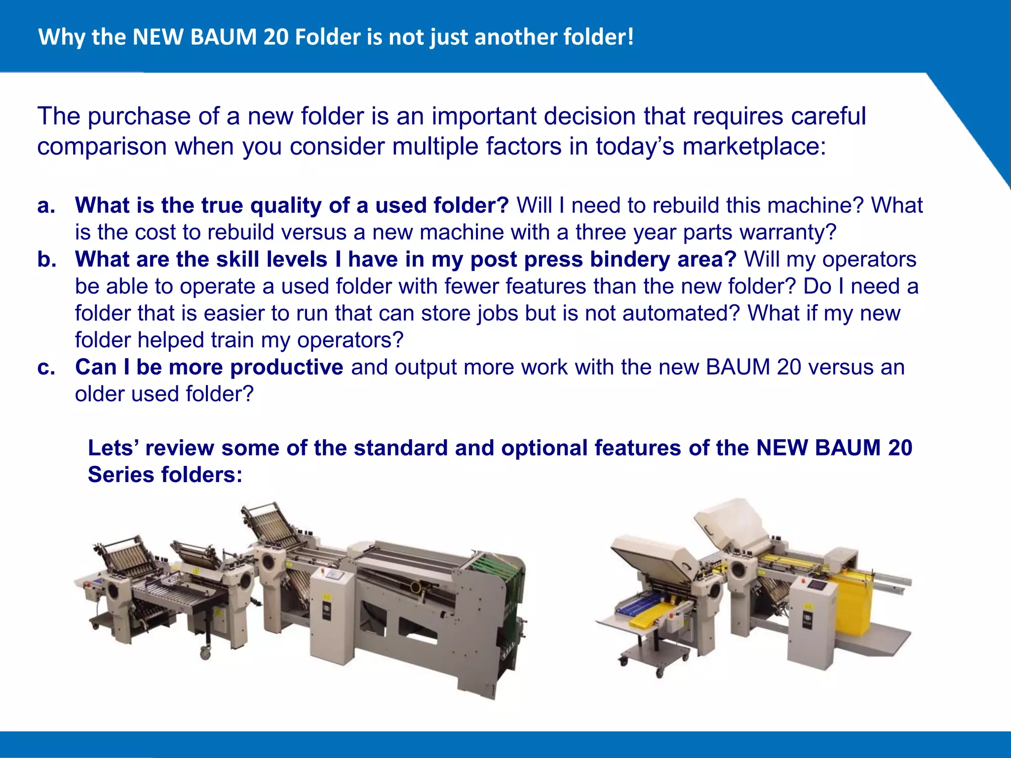 Baumfolder product solutions Guide | PPT