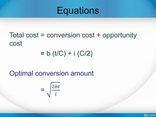 Baumols model of cash management | PPTX