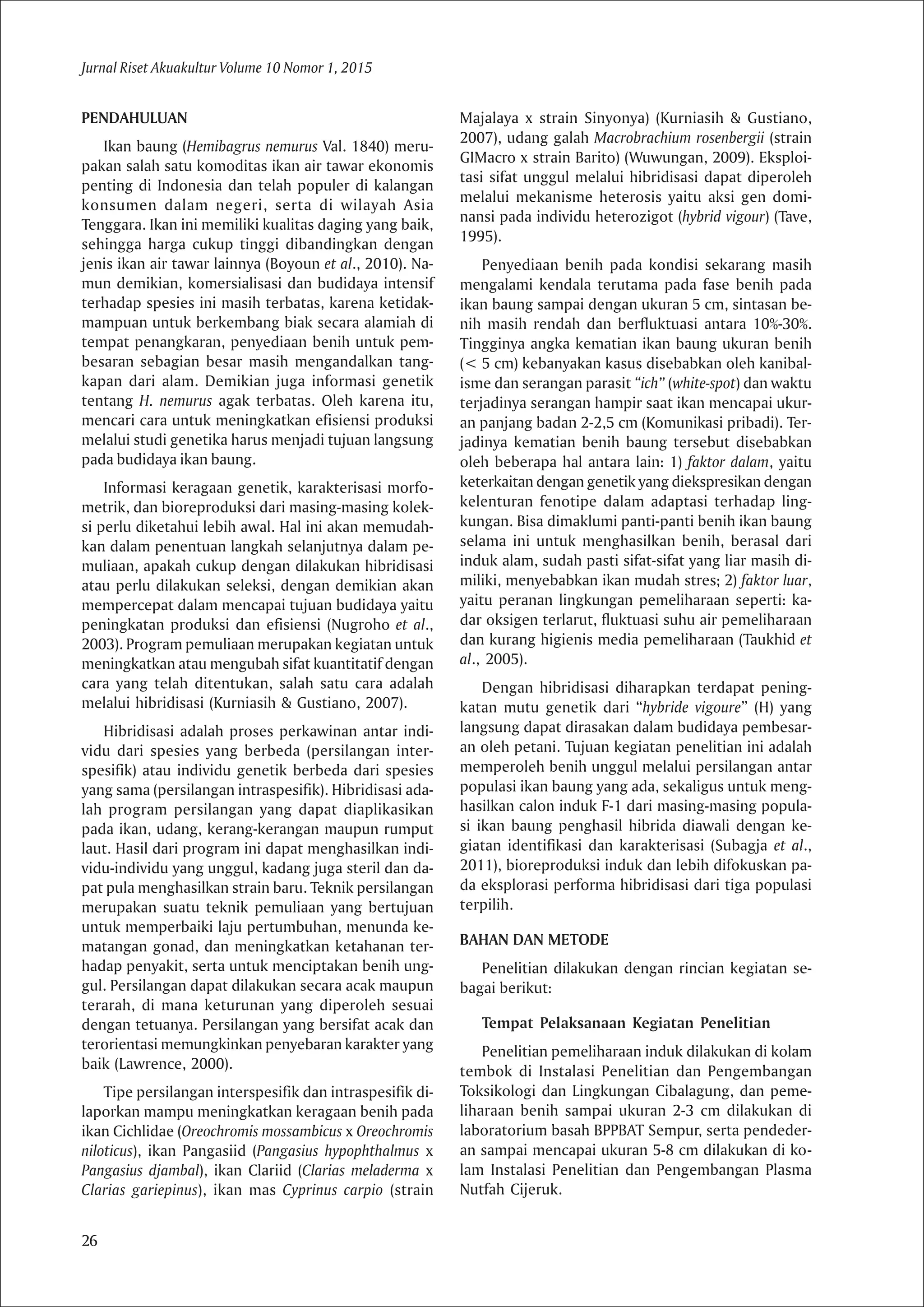 Baung 3 populasi jojo-jra- 2015 | PDF