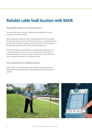 Baur - Cable Fault Locators & Location Specialists (LV MV HV Cables) | PDF