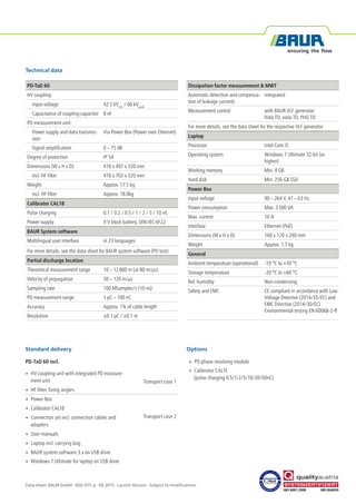 Baur PD Partial Discharge Portable System - PD-TaD 60 Portable PD ...