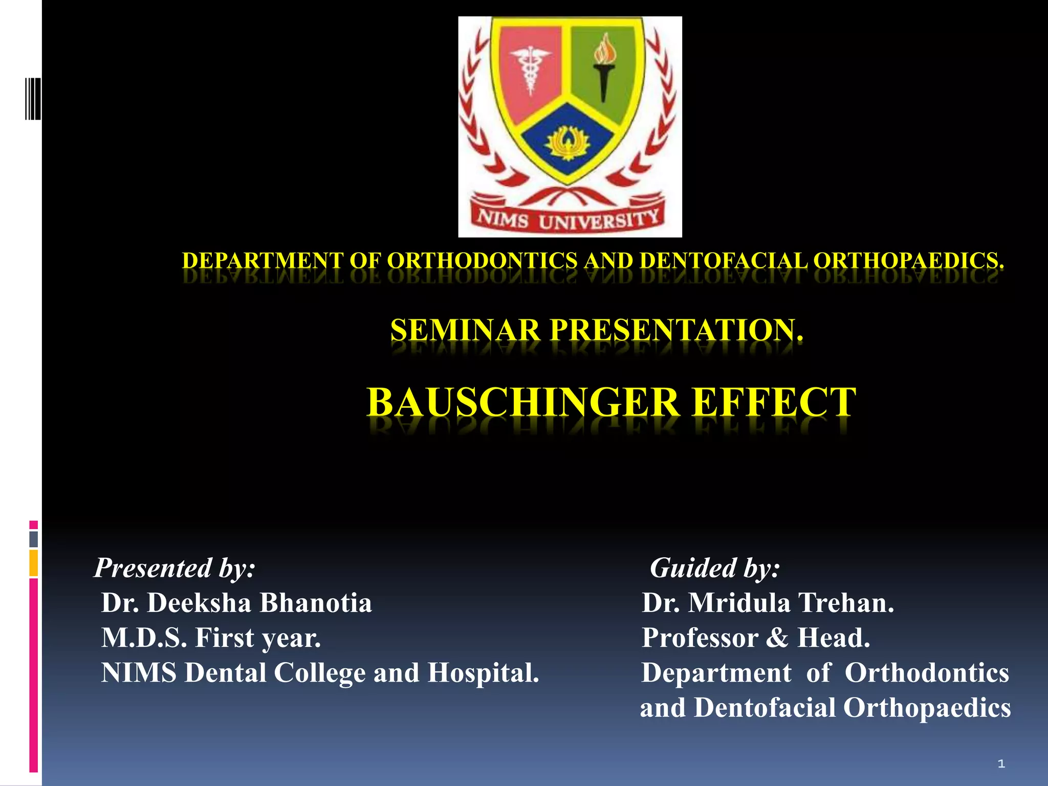 Bauschinger Effect | PPTX