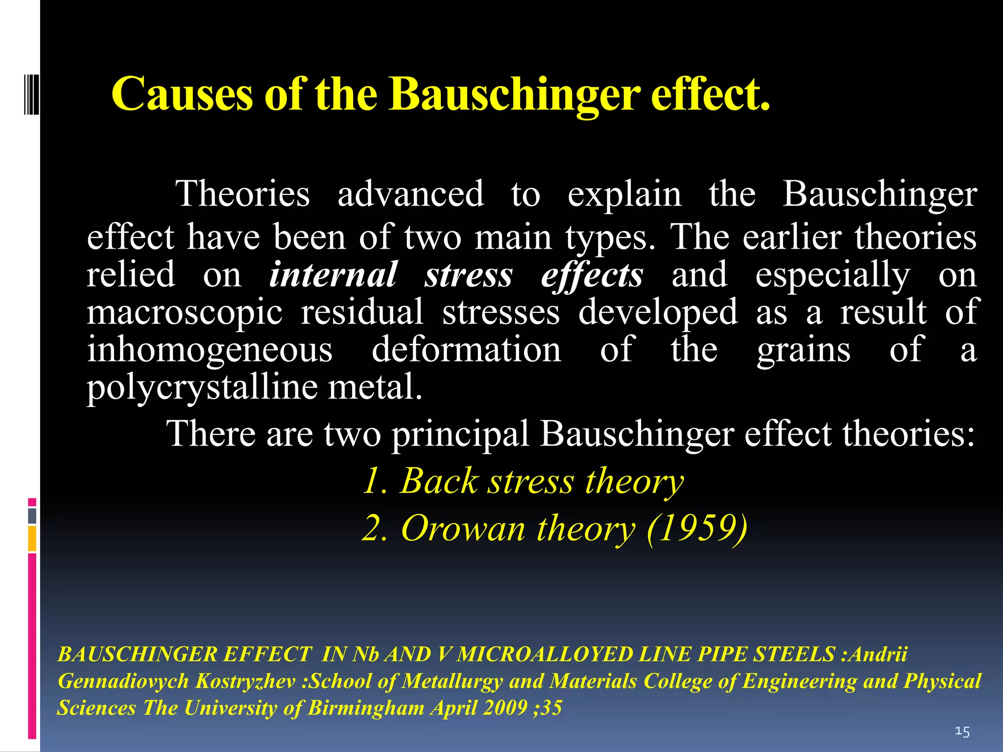 Bauschinger Effect | PPTX