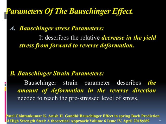 Bauschinger Effect | PPTX