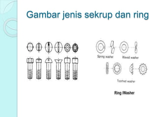 materi pengenalan baut dan mur untuk bengkel otomotif | PPTX