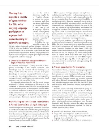 Bautista, N., Castañeda, M. (2011). Teaching science to ELLs, part I ...
